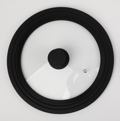 Grydelåg - Silikone - 24/26/28 cm - Sort - Universallåg